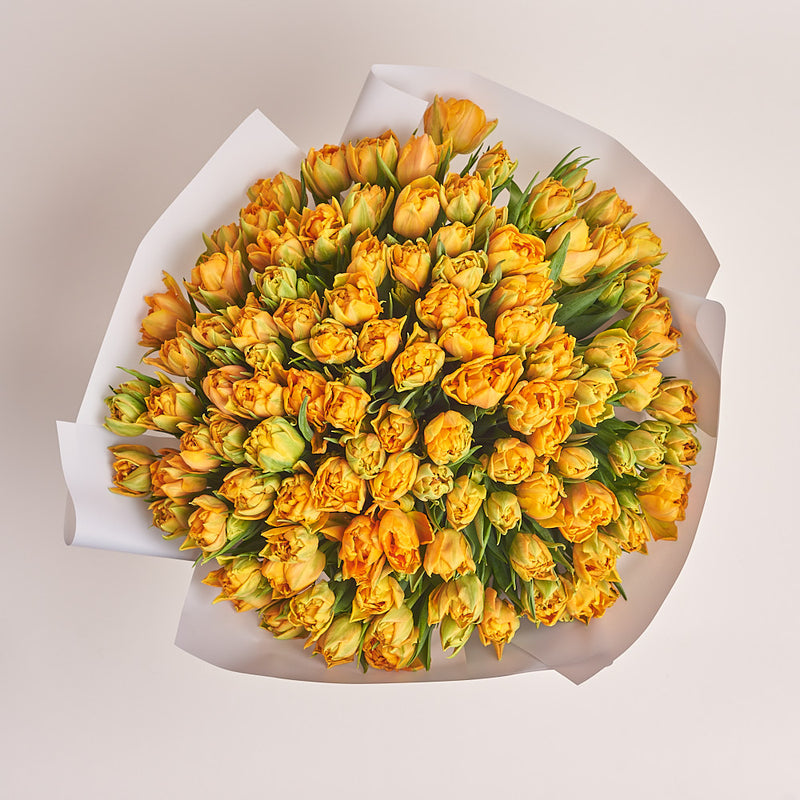 101 Orange Tulip Bouquet | Luxury Tulip Bouquet